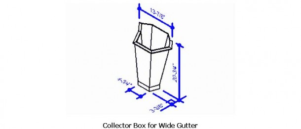 Wide Gutter Collector Box - Gutters & Downspouts